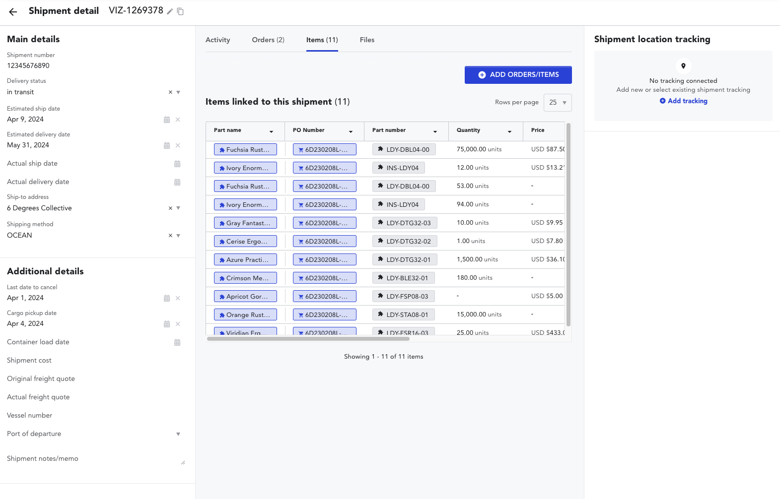 Shipment Consolidation – Sage Supply Chain Intelligence Support Center